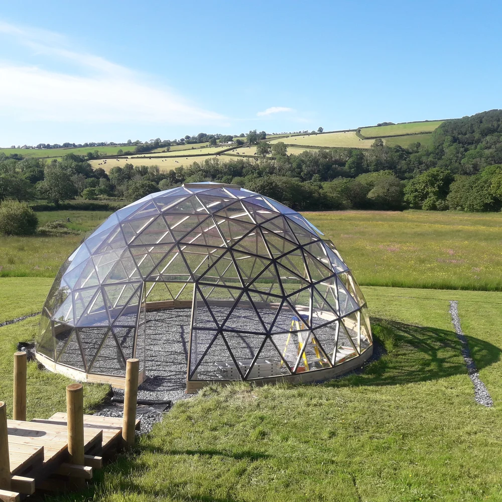 Debbies Dome - 5v 8m Diameter Geodesic Dome - Polycarbonate Glass ...