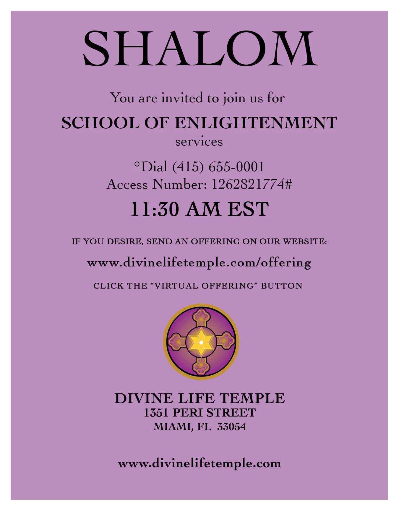 Join Us — DIVINE LIFE TEMPLE