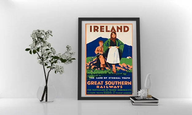 IRISH VINTAGE RAILWAY PUBLICITY — IRISH RETRO TRANSPORT