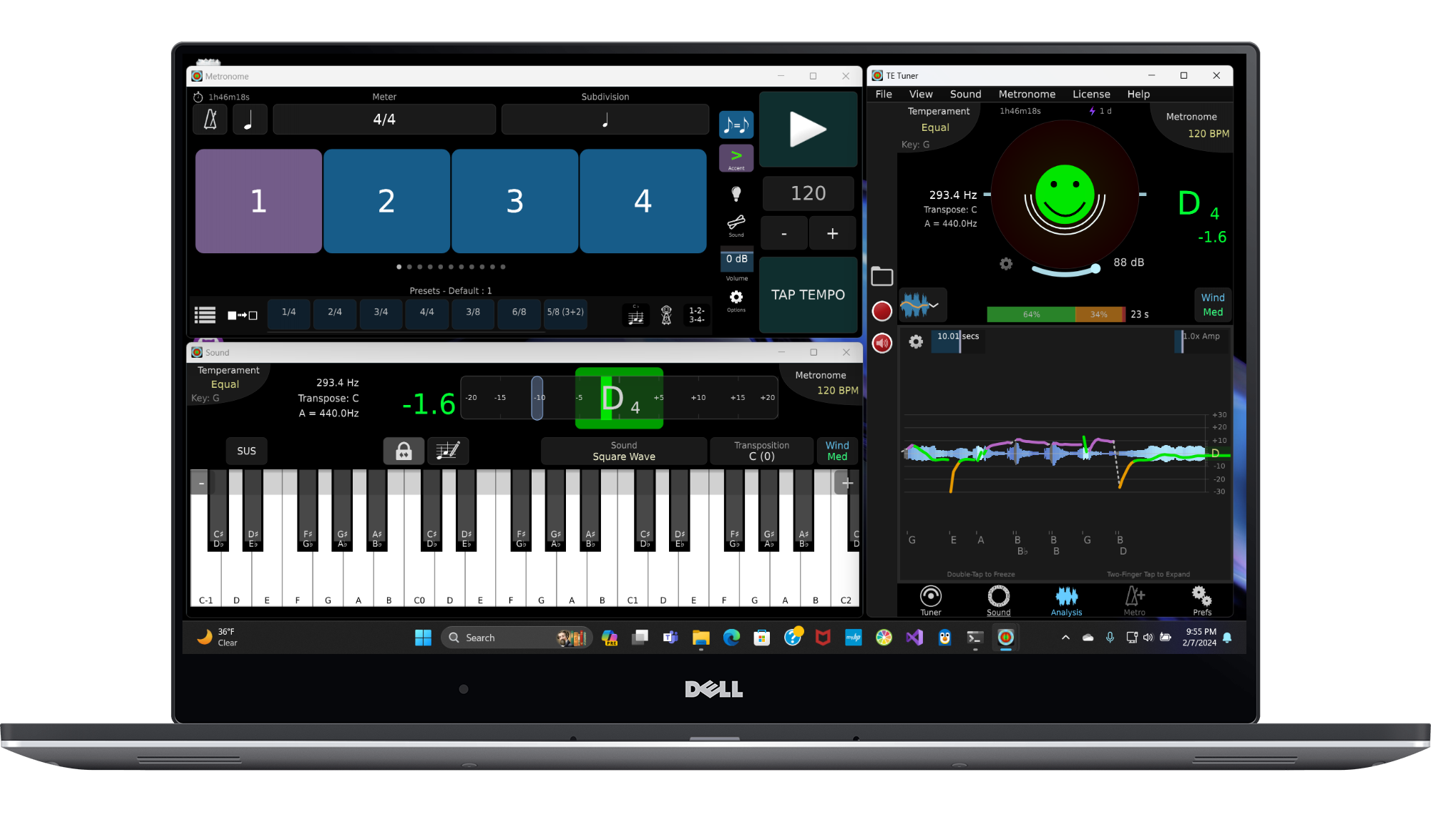 TE Tuner & Metronome for Windows/Mac — TonalEnergy, Inc.
