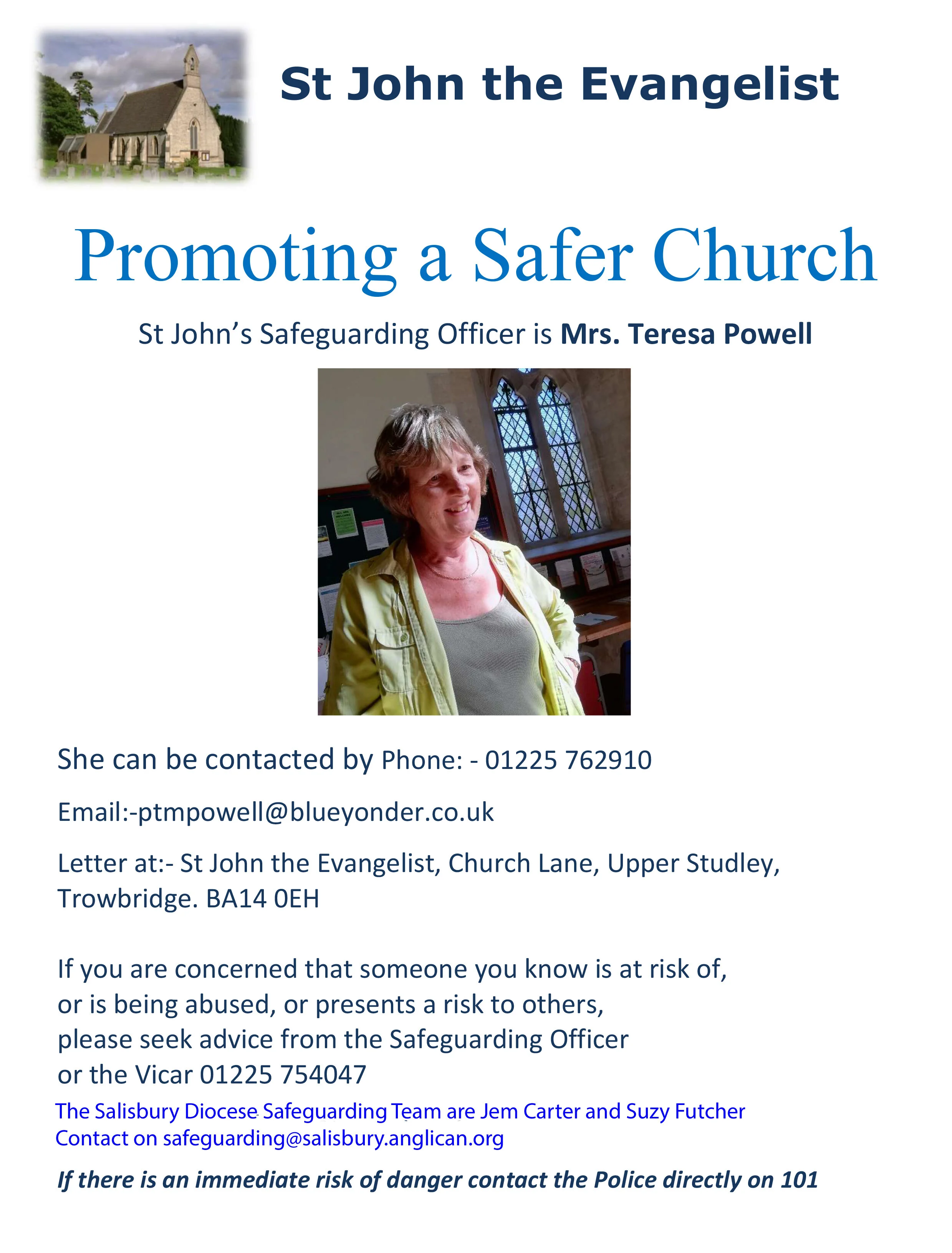 Safeguarding — St. John's Church, Studley