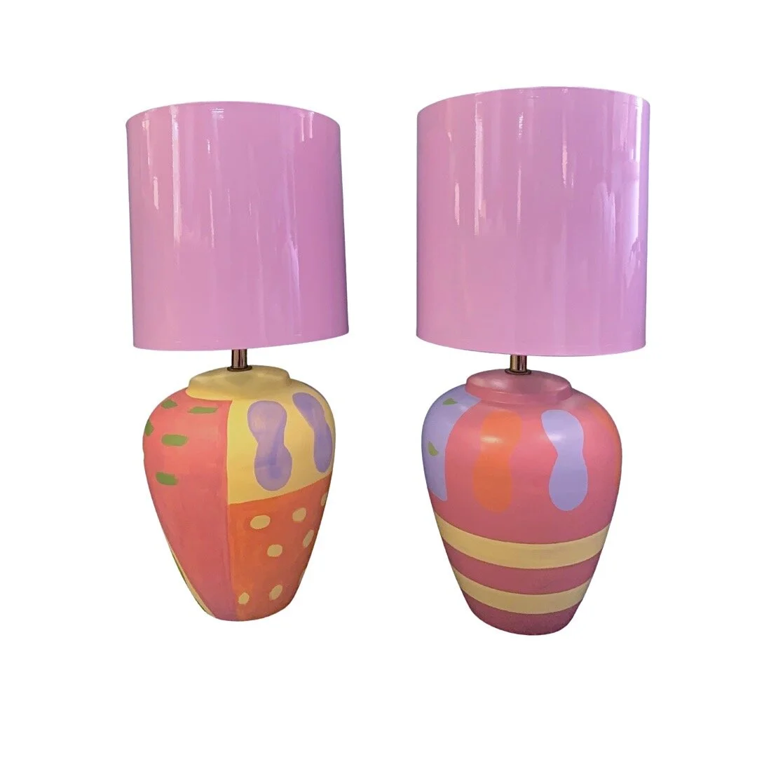 Vintage Yves Klein Blue Pottery Lamps, Pair — Dressing Rooms Interiors ...