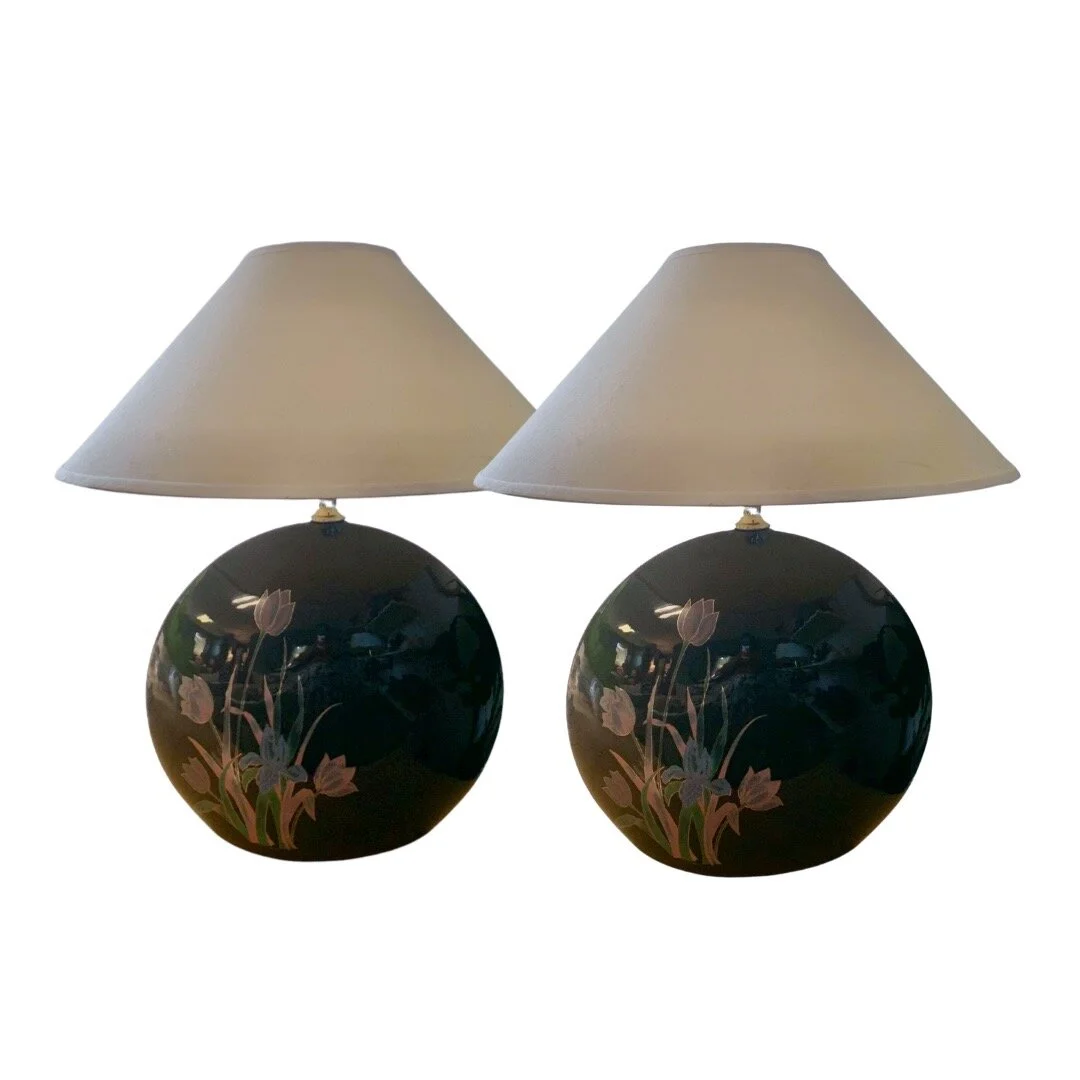 Vintage Yves Klein Blue Pottery Lamps, Pair — Dressing Rooms Interiors ...