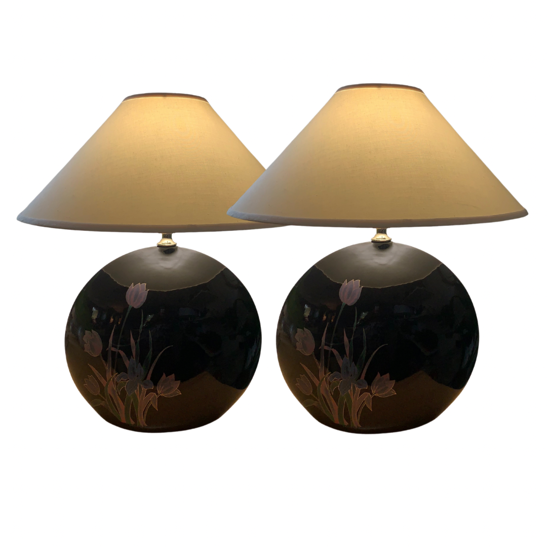Vintage Yves Klein Blue Pottery Lamps, Pair — Dressing Rooms Interiors ...