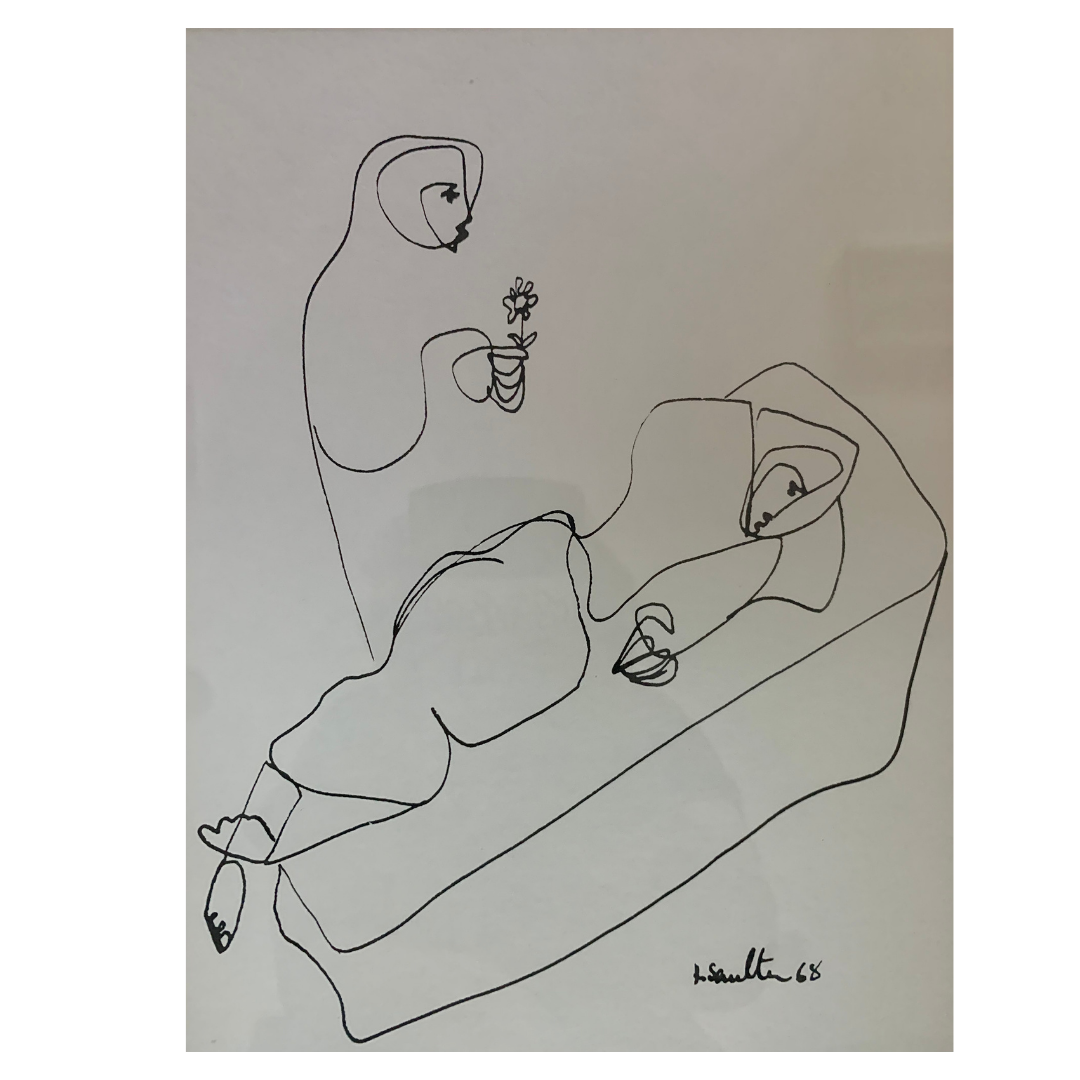 Vintage Giacomo Linari Oil Painting — Dressing Rooms Interiors Studio