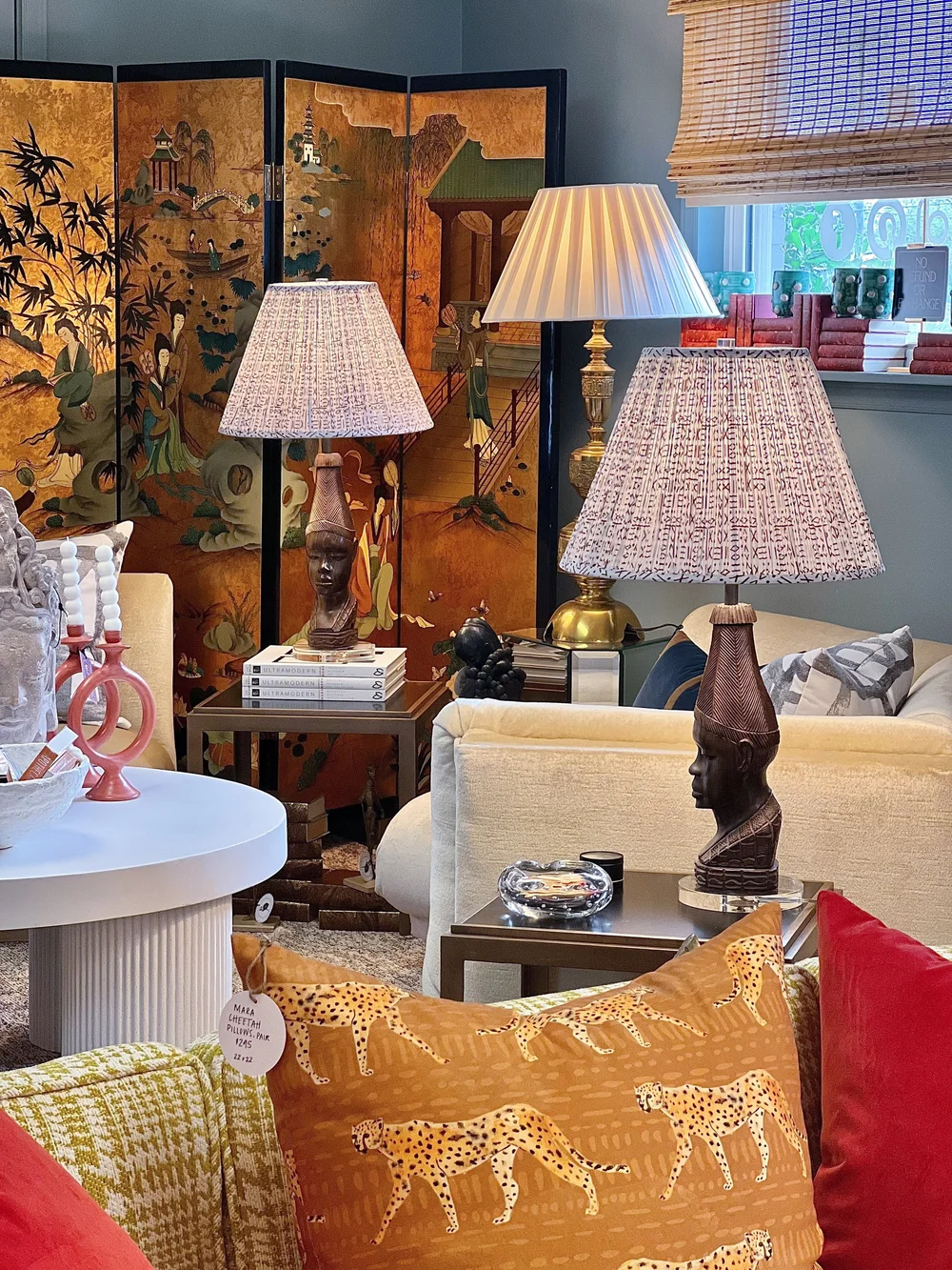 Vintage Yves Klein Blue Pottery Lamps, Pair — Dressing Rooms Interiors ...