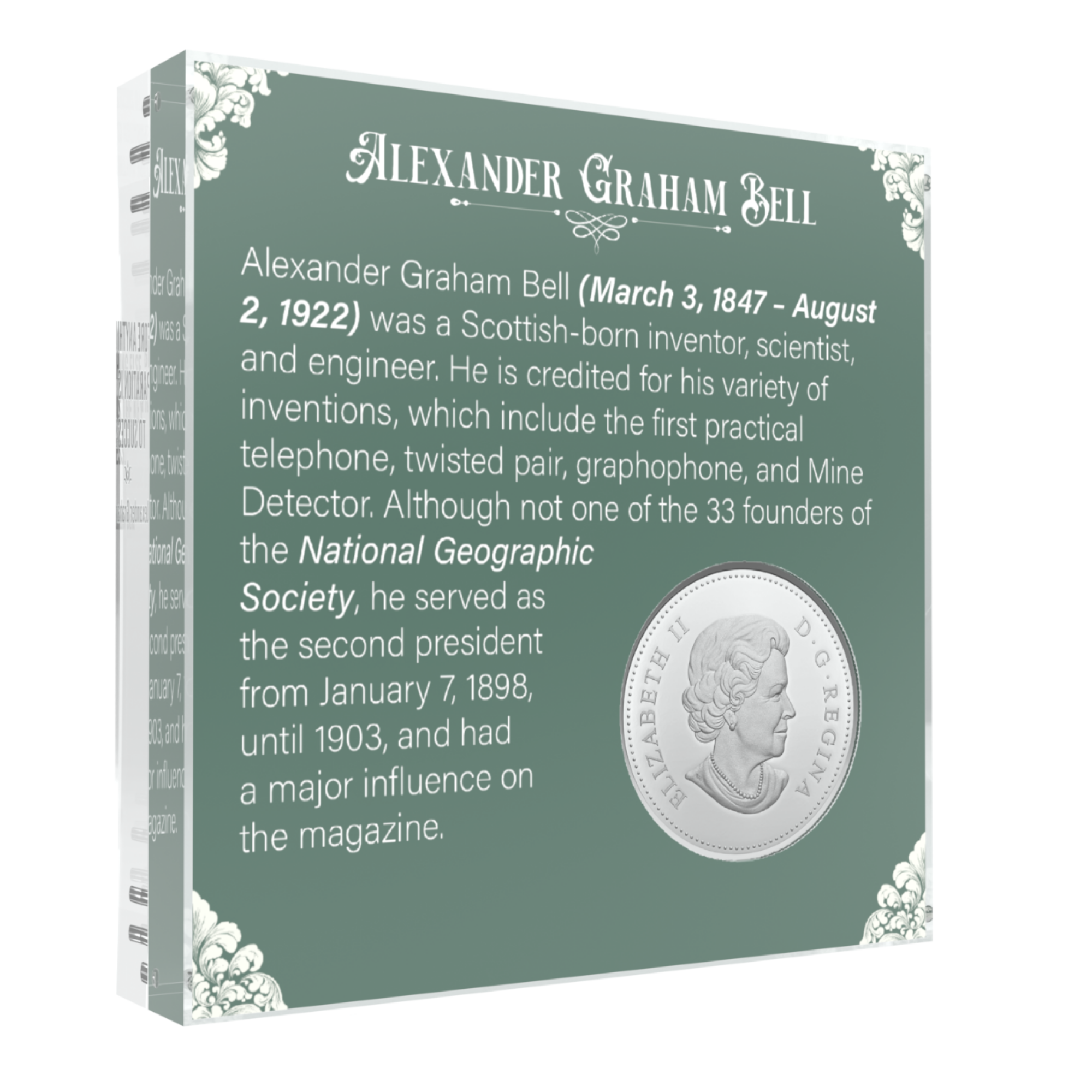 Alexander Graham Bell Coin Display — LulaRose | Acrylic Displays ...