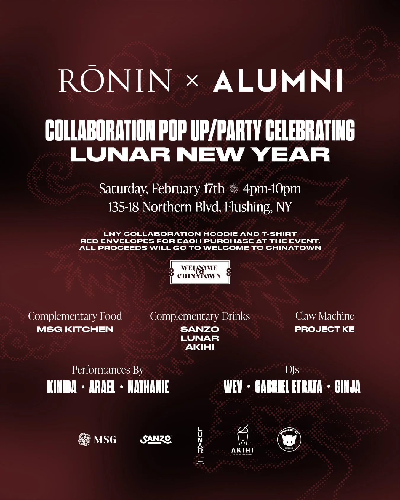 RONIN x ALUMNI Lunar New Year Collaboration Pop-up Party — Welcome to ...