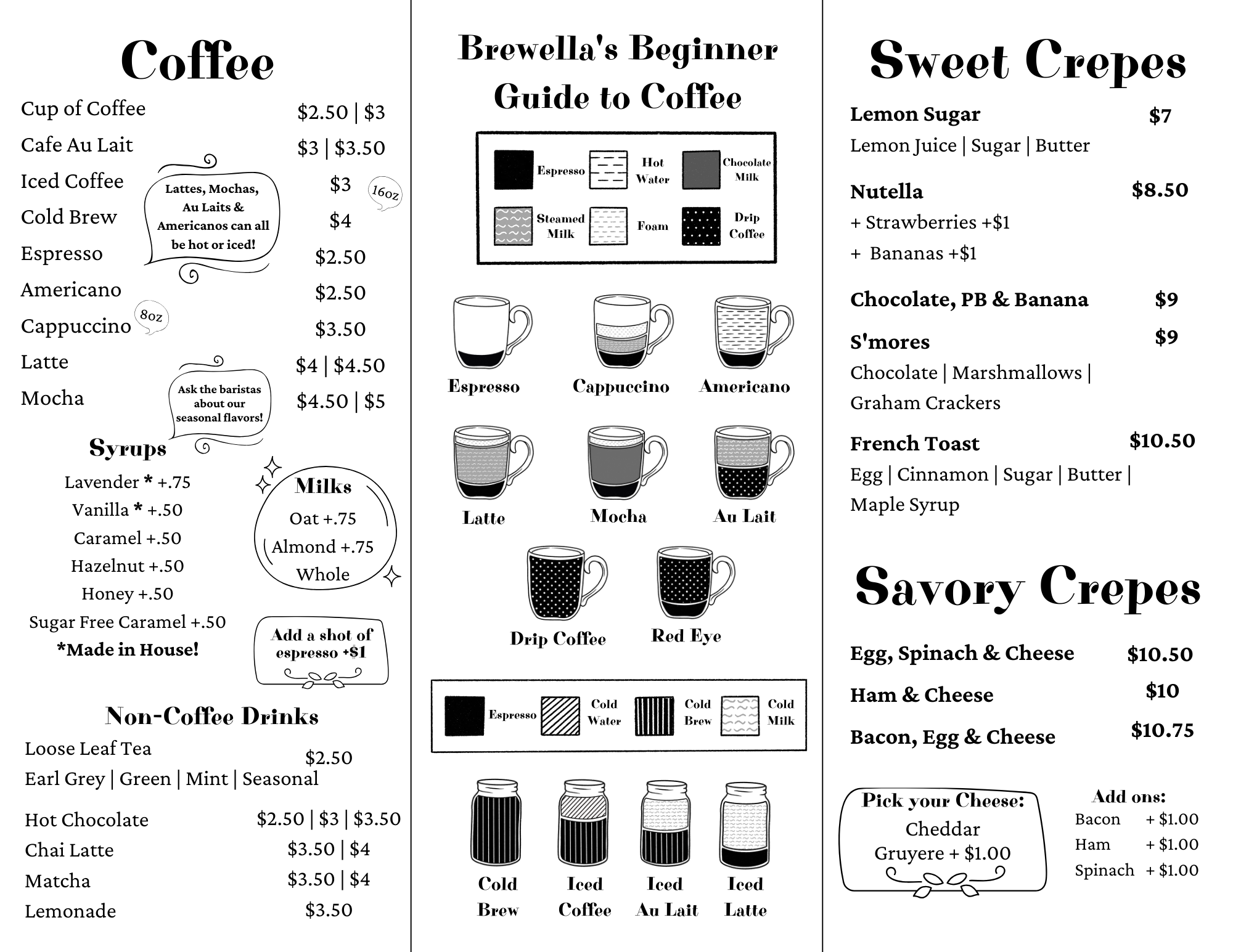 Menu — Brewella's