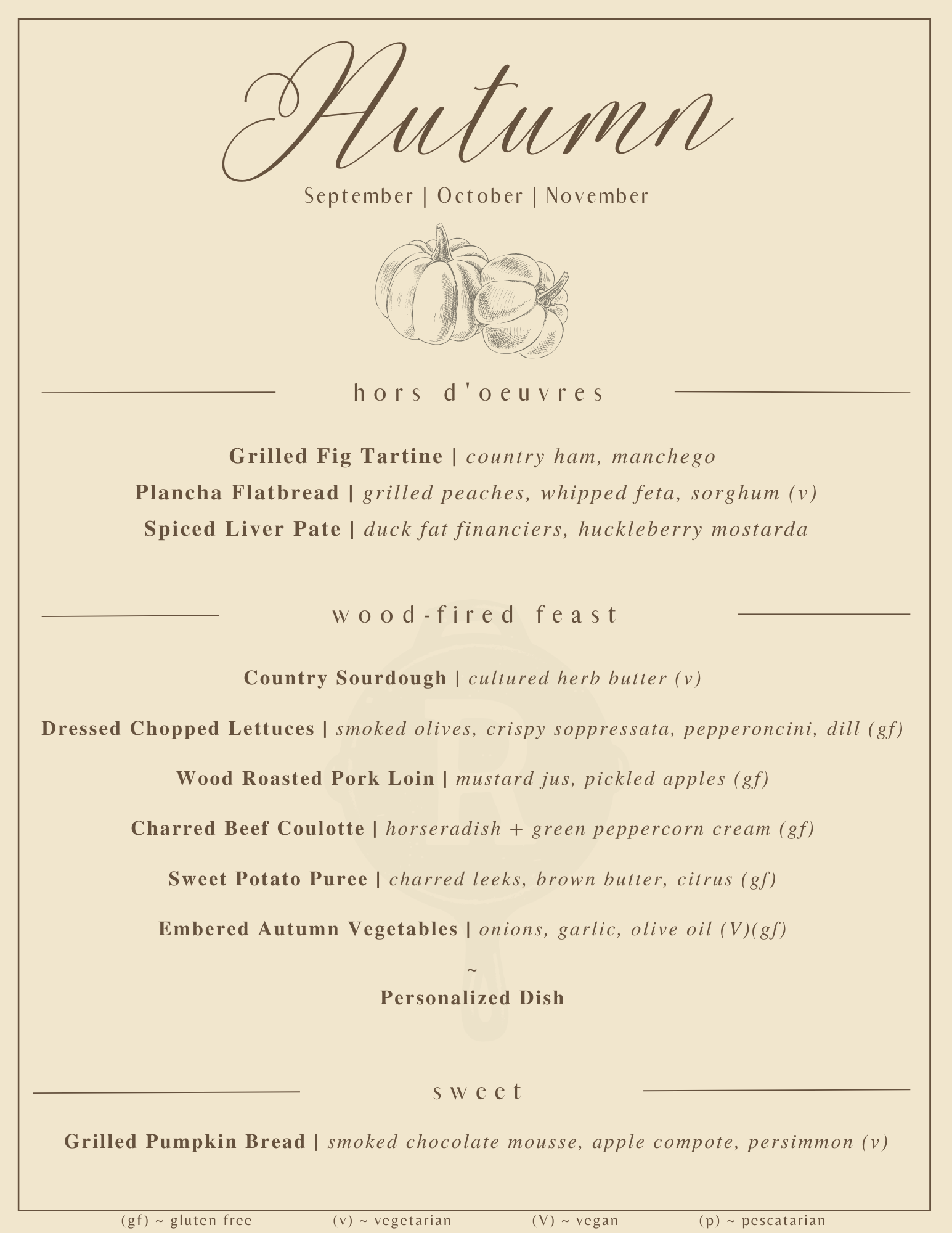 Autumn Menu — Rambler