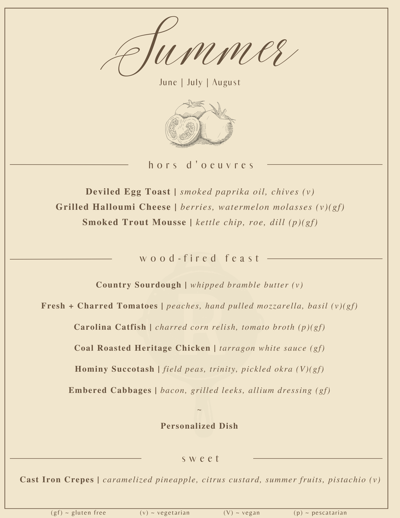 Summer Menu — Rambler