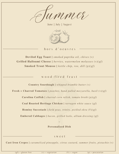 Summer Menu — Rambler