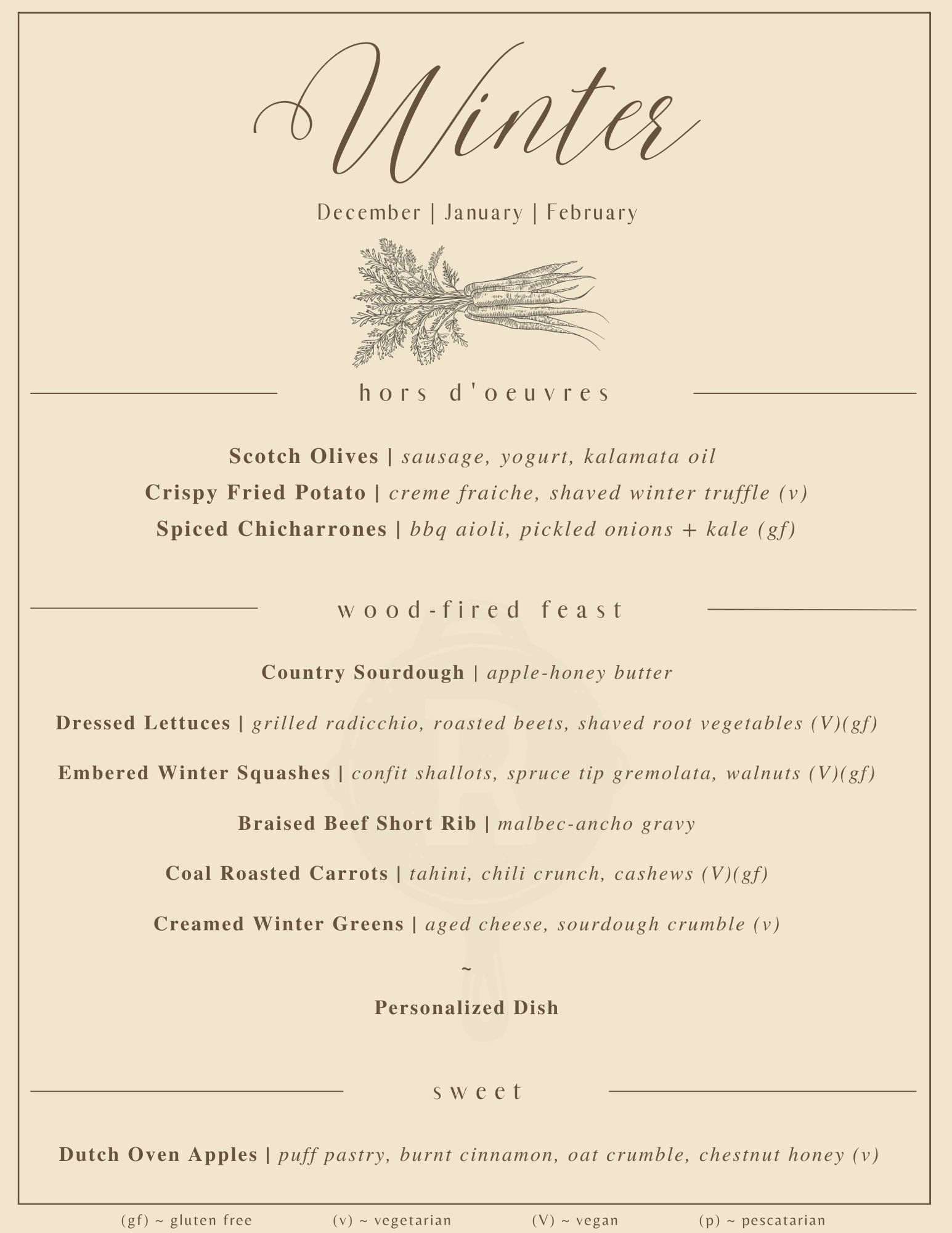 Winter Menu — Rambler