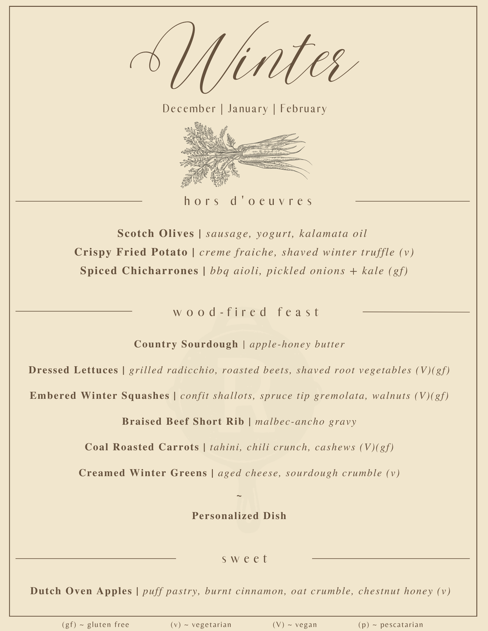 Winter Menu — Rambler