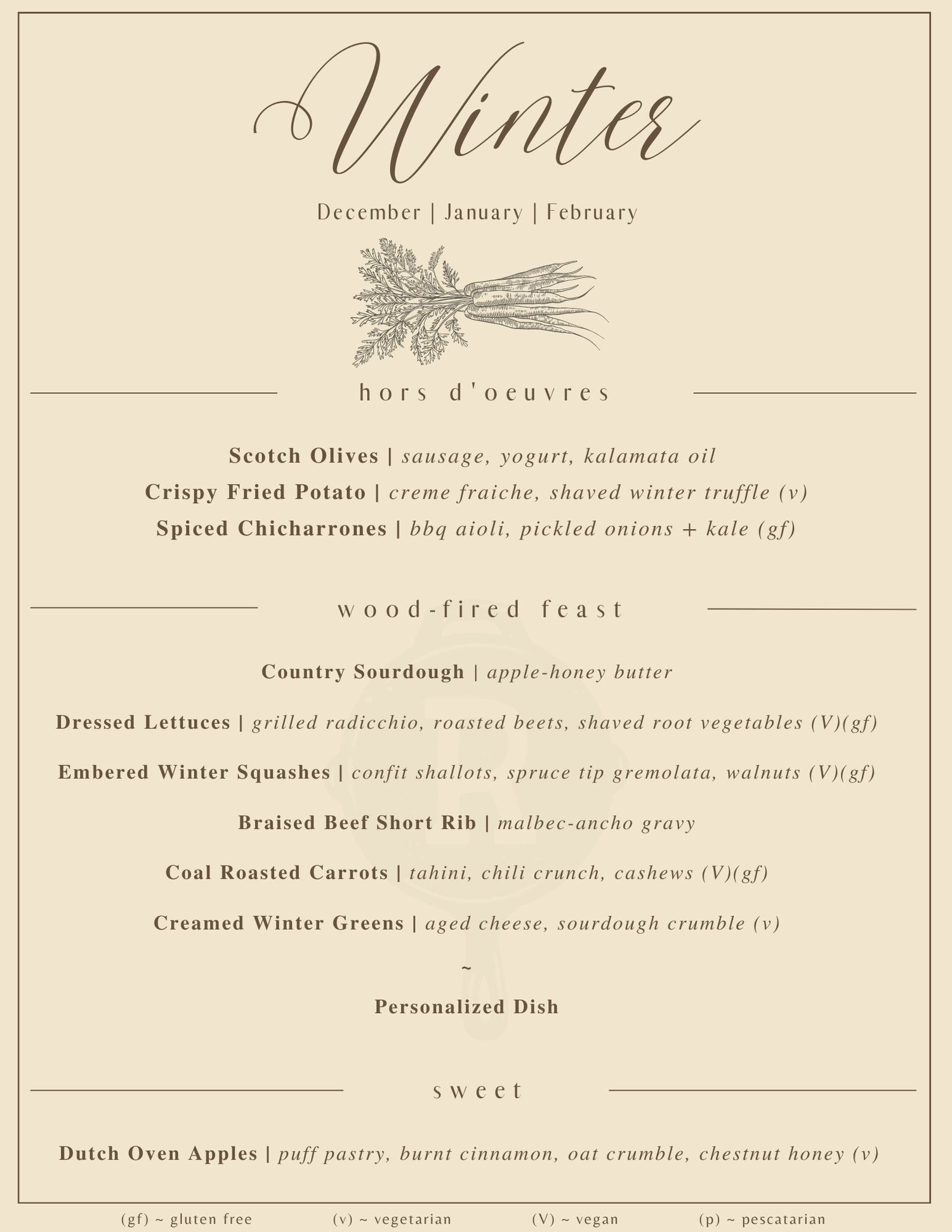 Winter Menu — Rambler