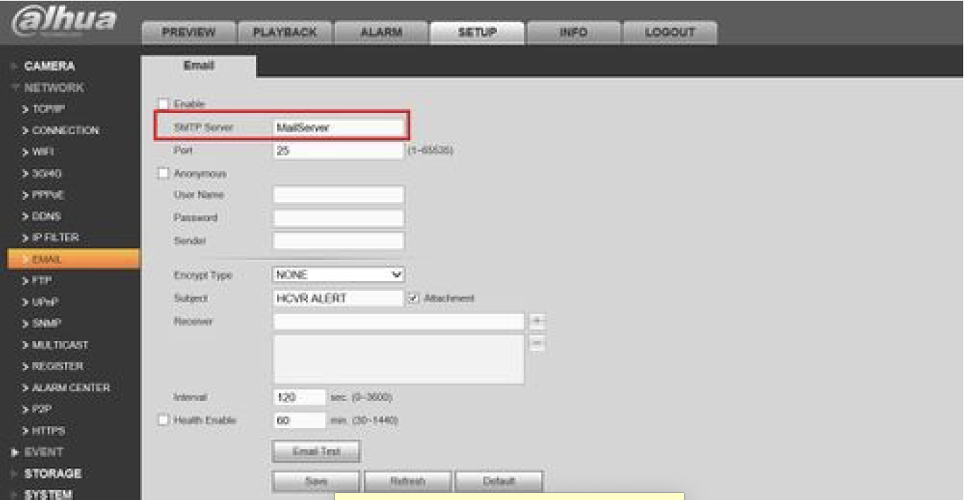 How to set-up email notifications on your Dahua CCTV system — SmartCamera.
