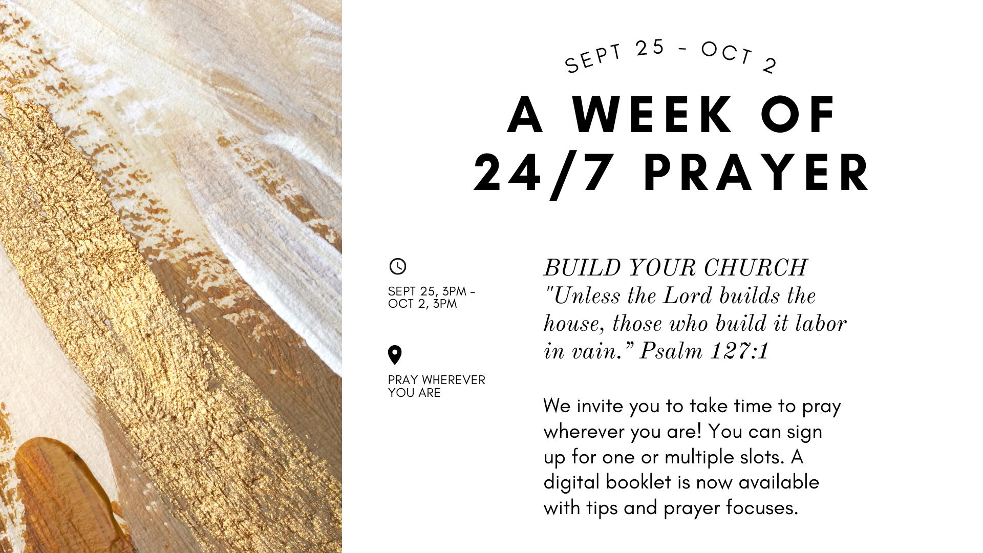 A Week of 24/7 Prayer — Dwelling Place Anaheim