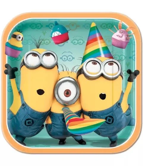 Despicable Me 2 9" Paper Plates (Pack of 8) — Party Time Party Supplies