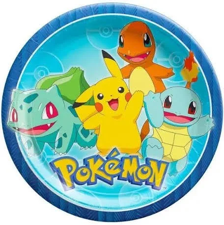 Pokemon Classic 9" Dinner Plates (8ct.) — Party Time Party Supplies