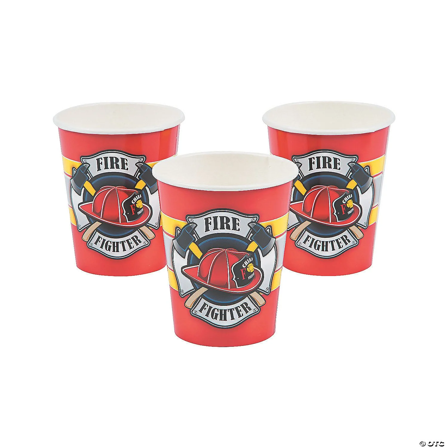 Firefighter 9oz. Paper Cups (8ct.) — Party Time Party Supplies