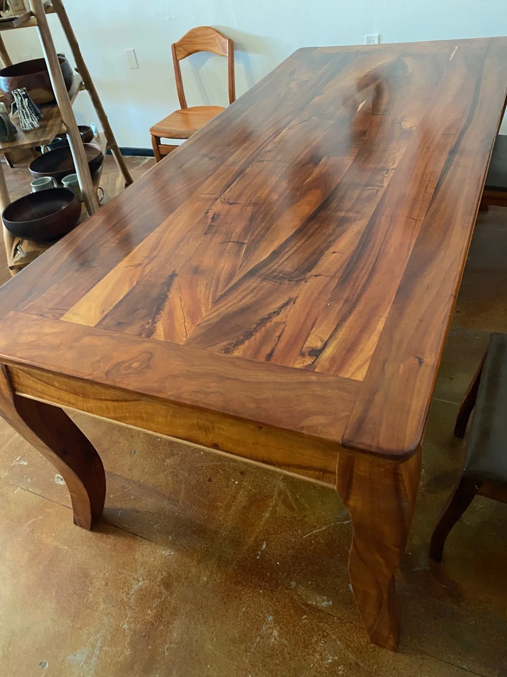 Table, Executive Koa Table with Trestle Legs — RK Woods Crafted in Hawaii