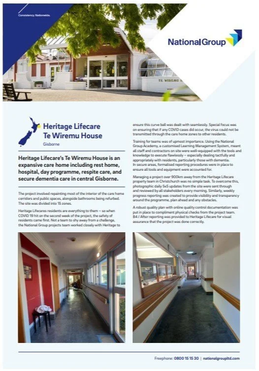 Heritage Te Wiremu Case Study — National Group