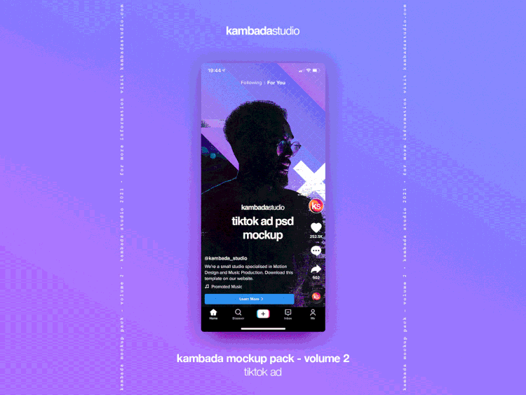 TikTok Ad Mockup (Free PSD file) — Kambada Studio