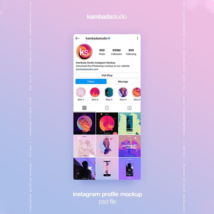 Instagram Mockup Pack (Photoshop) — Kambada Studio