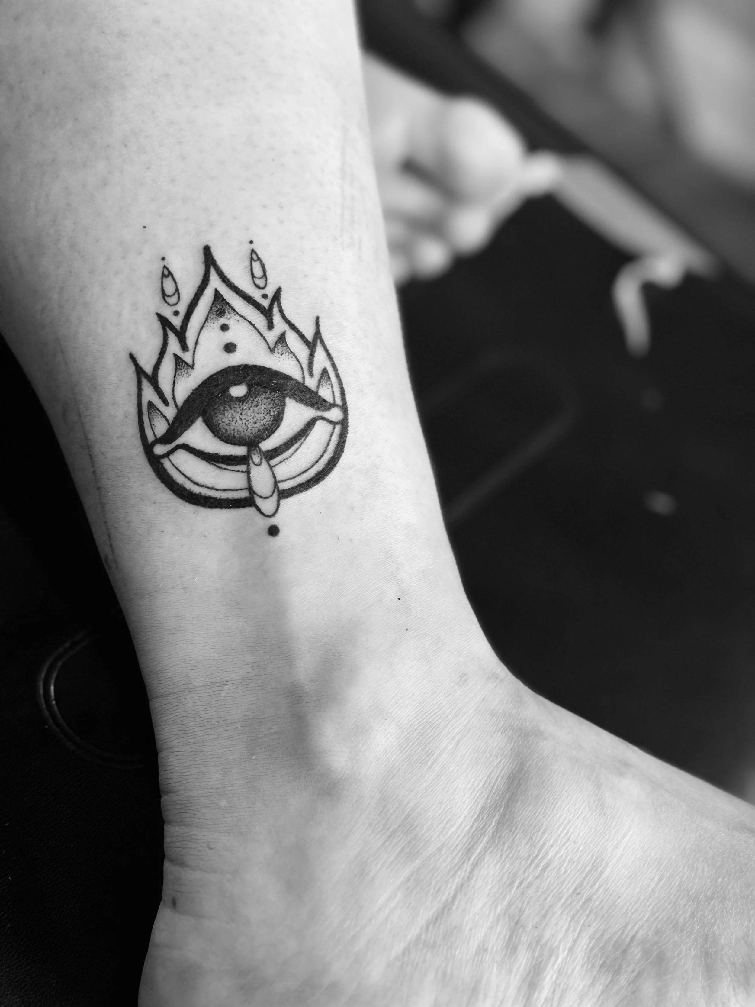 Krystal Bell Tattoo. California Tattoos. Hand Poke + Machine