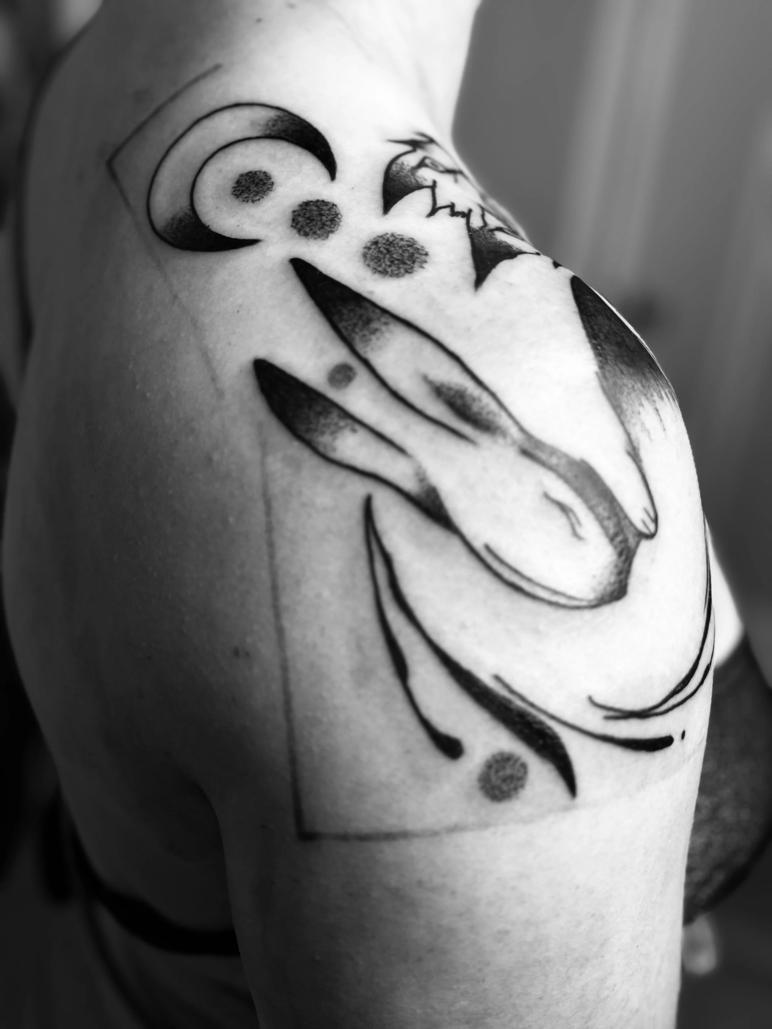 Krystal Bell Tattoo. California Tattoos. Hand Poke + Machine