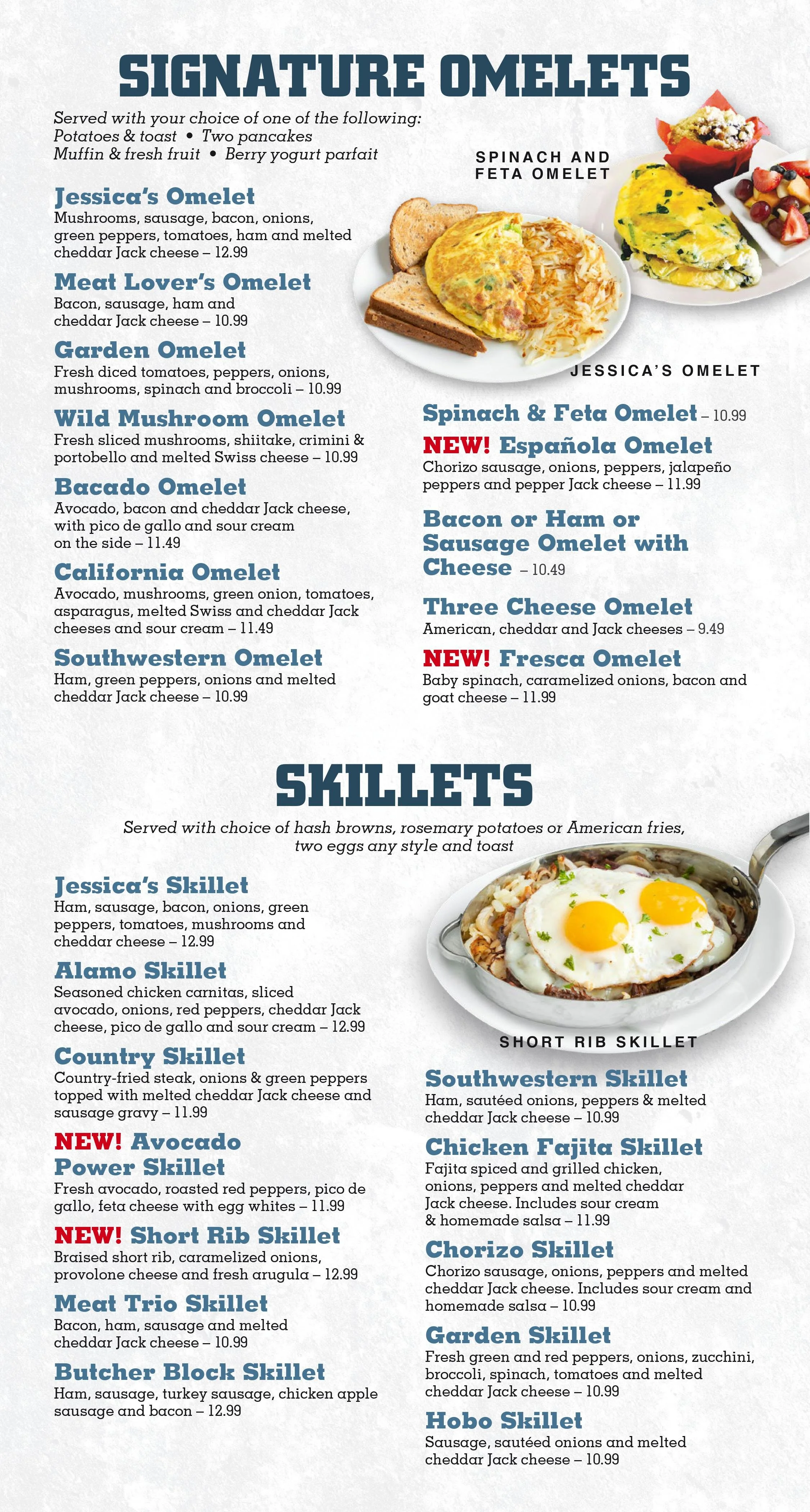 Menu — Jessica's Restaurant