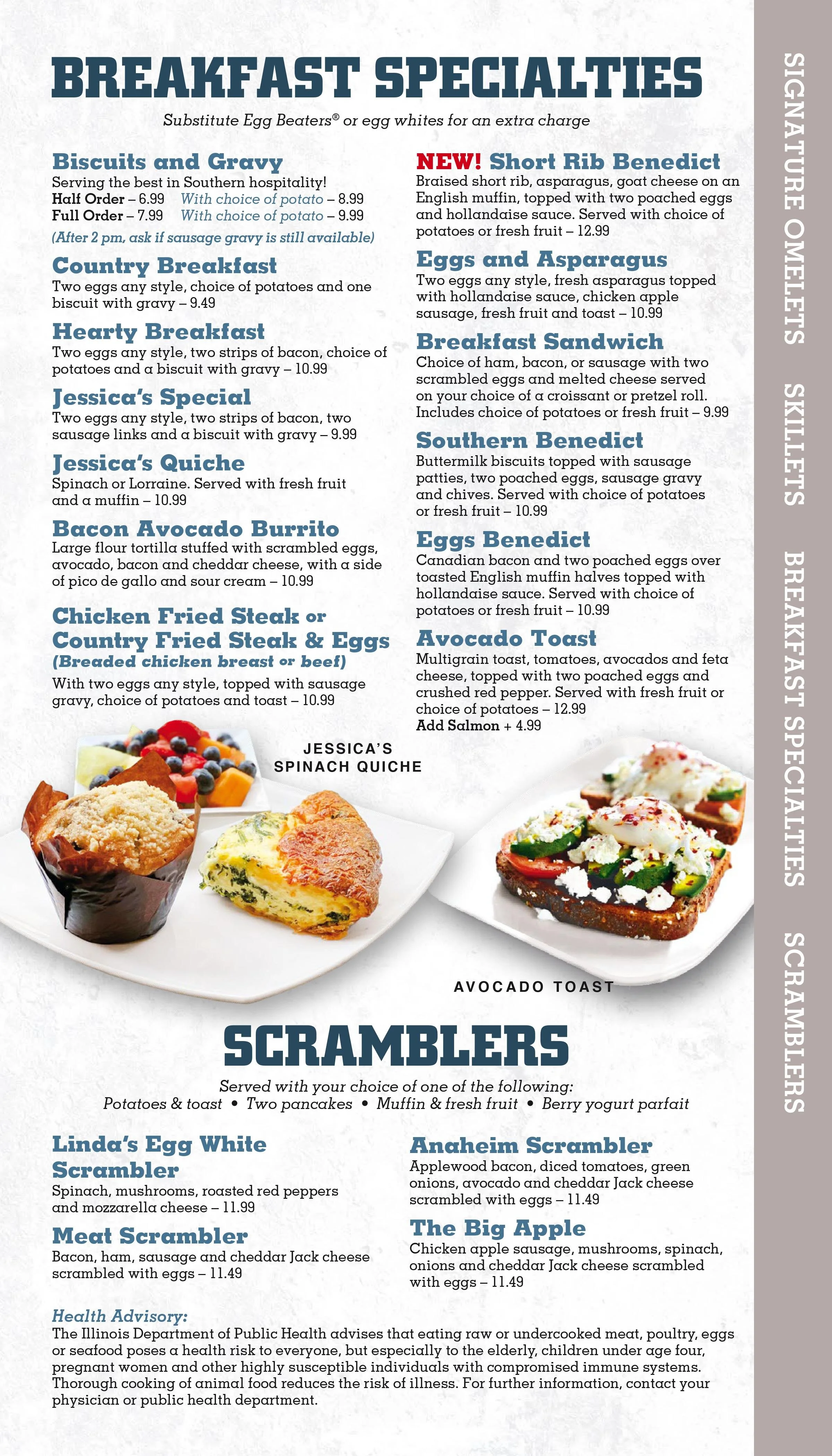 Menu — Jessica's Restaurant