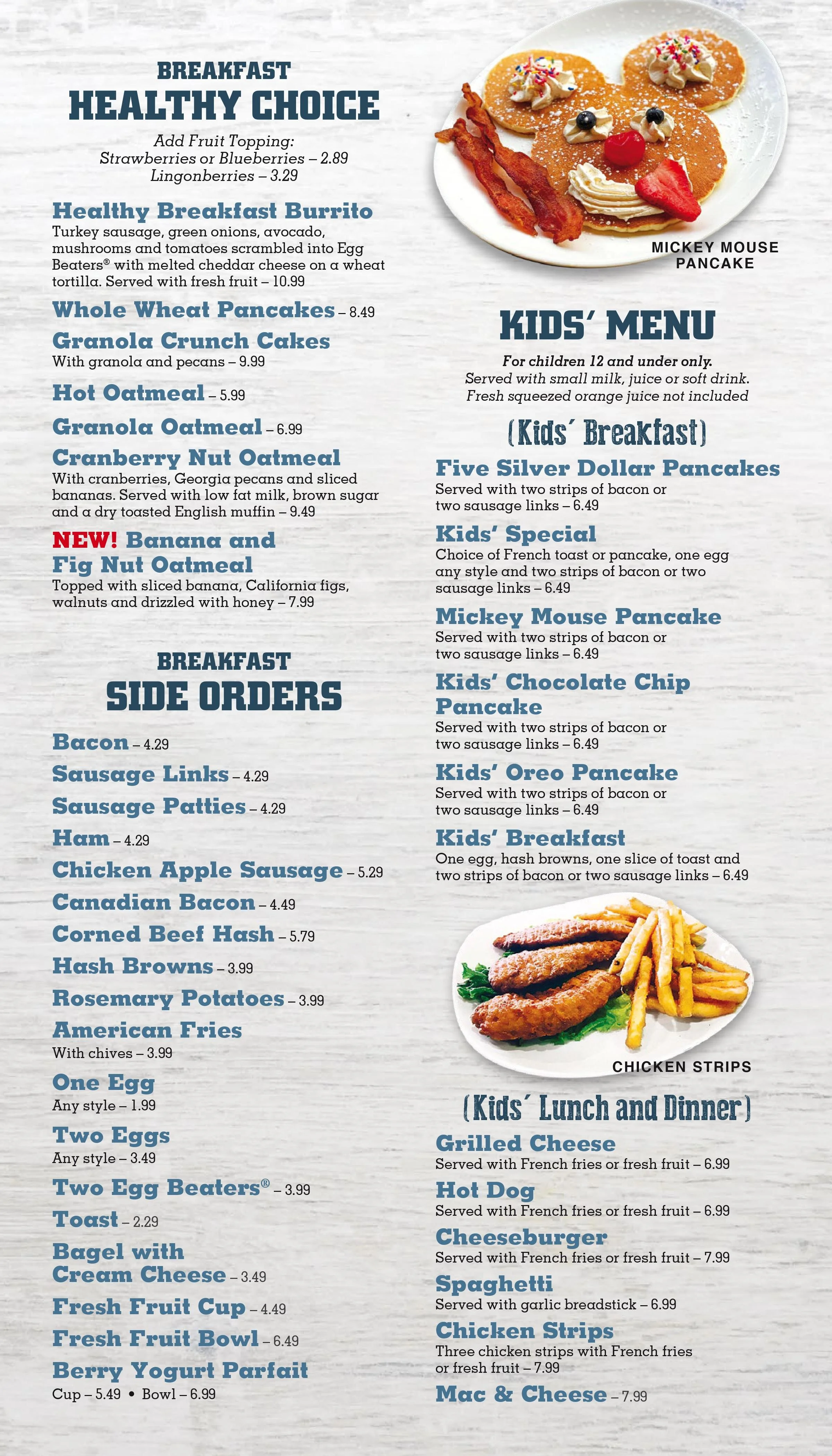 Menu — Jessica's Restaurant