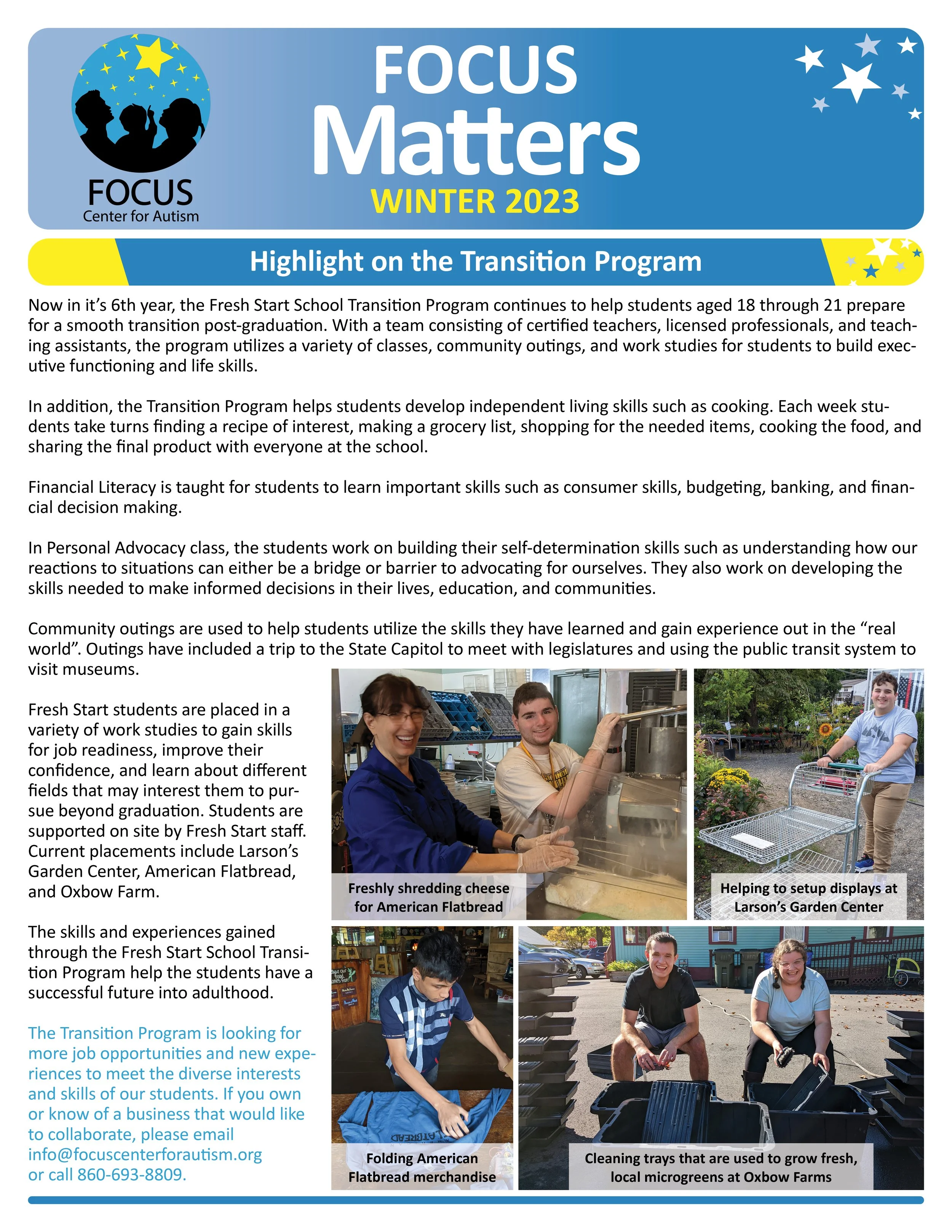 Newsletters — FOCUS Center for Autism