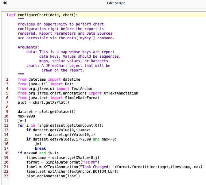 Chart Annotations in Ignition Reports | Corso Systems