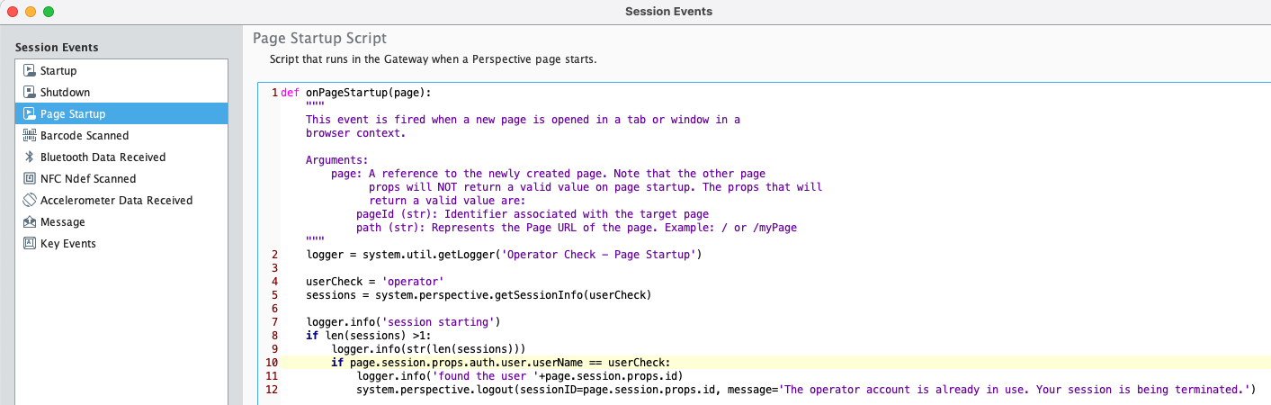 Managing User Sessions in Ignition Perspective | Corso Systems