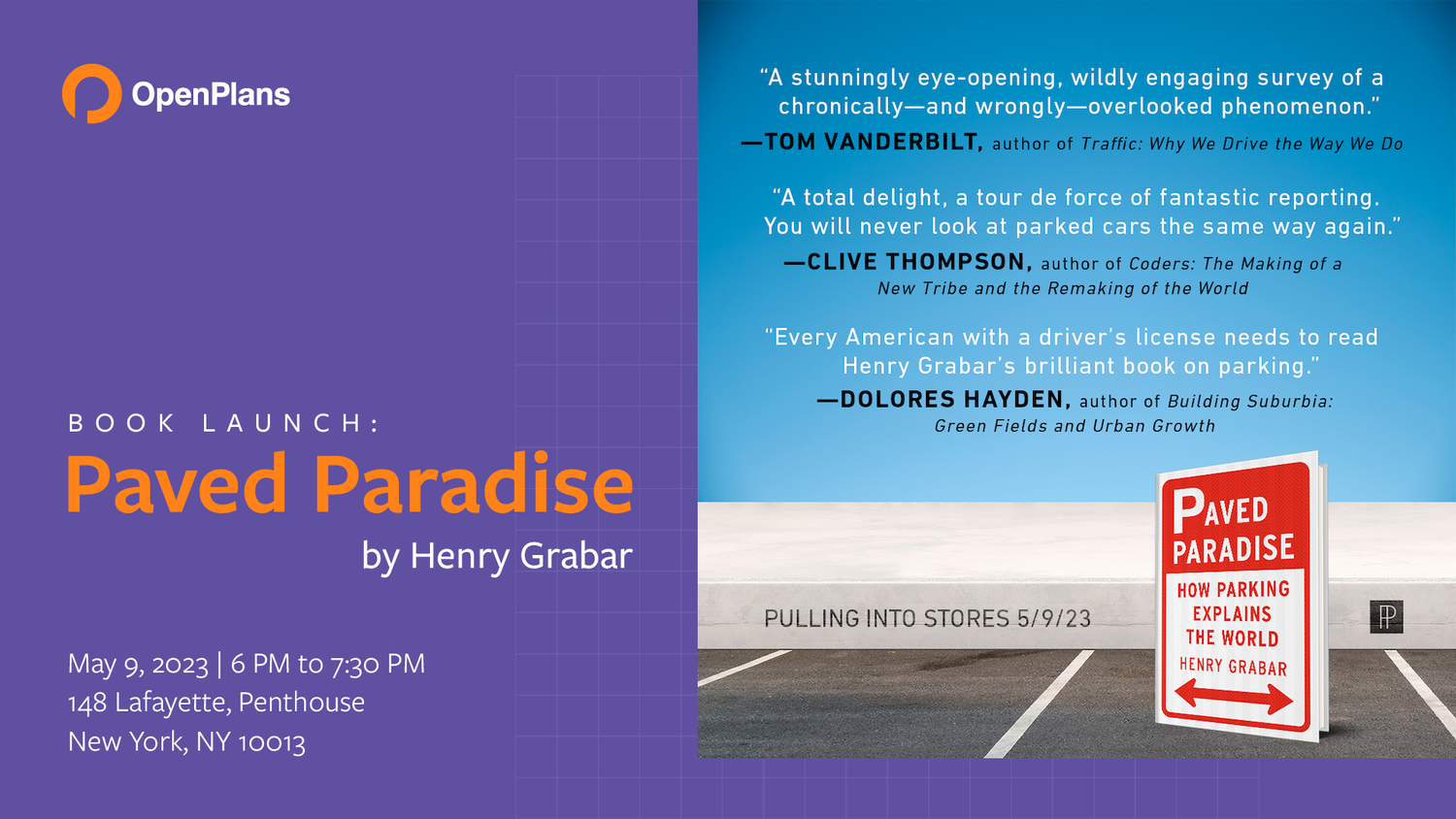 Book Launch: Paved Paradise by Henry Grabar — Open Plans