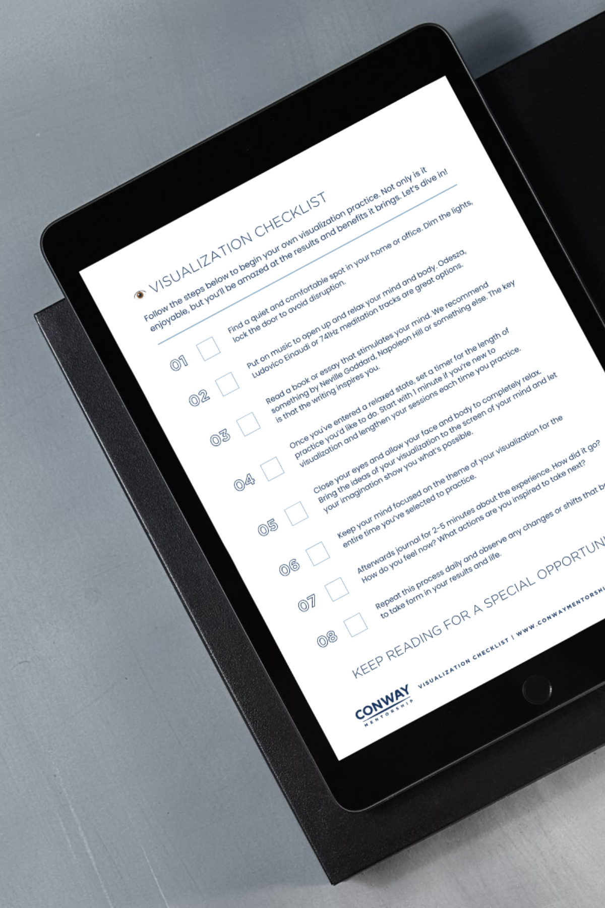 Visualization Checklist Download — Conway Mentorship - Mindset ...
