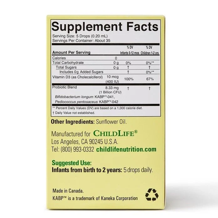 InfantBiotics Probiotic Drops — Childlife Essentials NZ