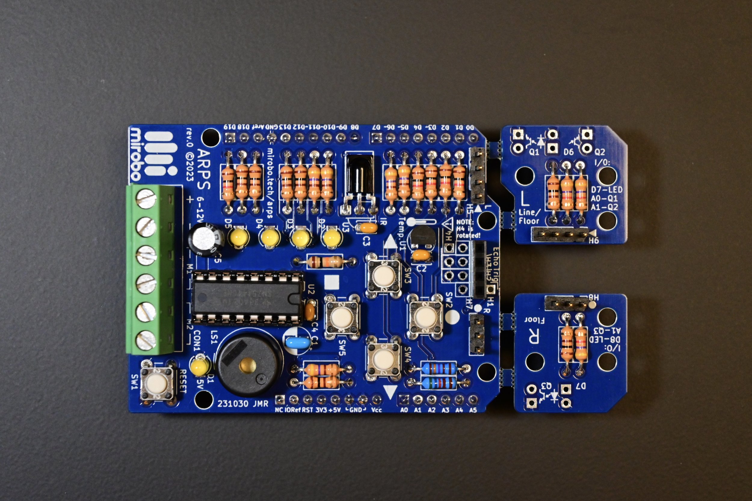 ARPS is a simple and versatile education and robot shield for your Arduino Uno. — mirobo