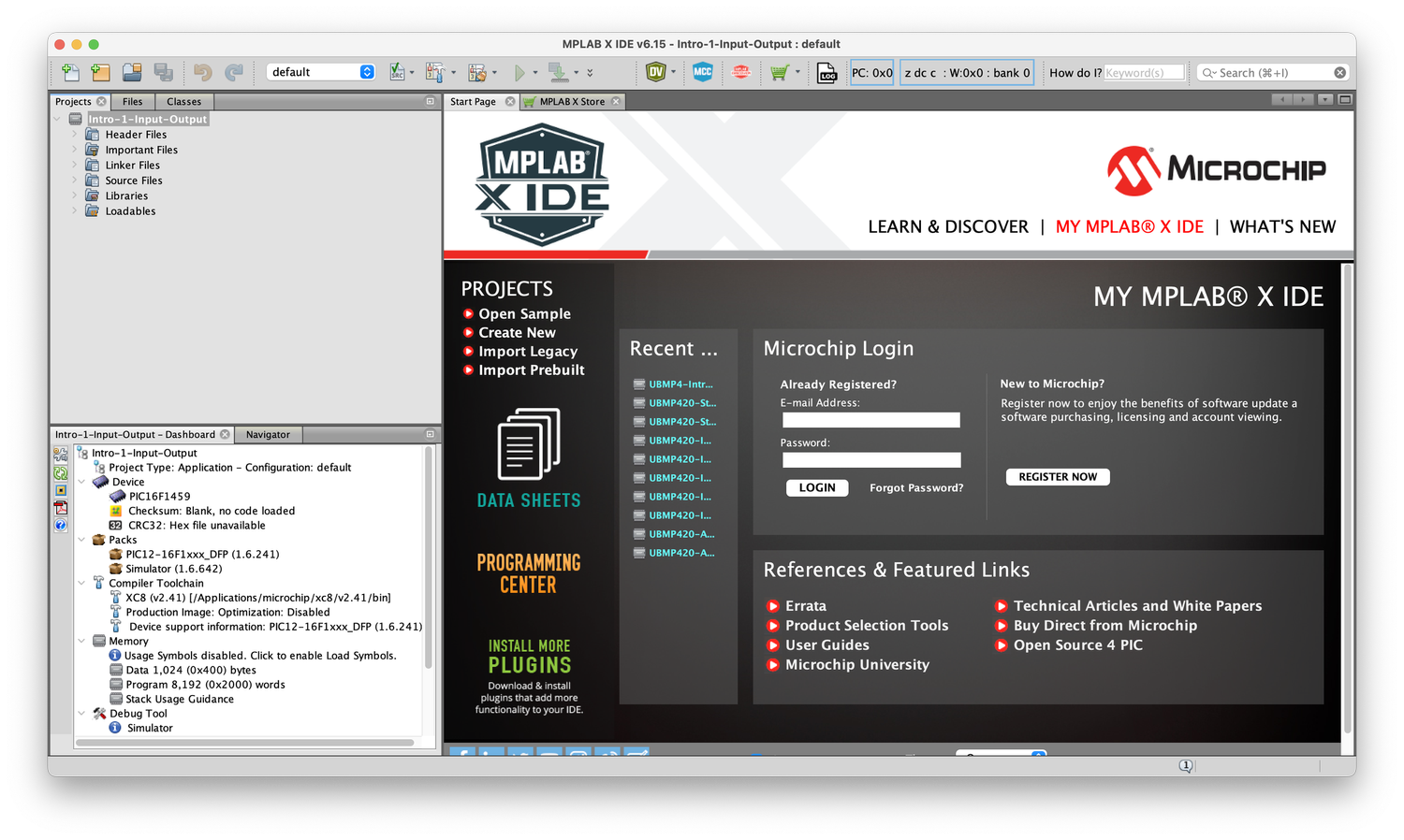 How to create a new Microchip MPLAB X IDE programming project. — mirobo