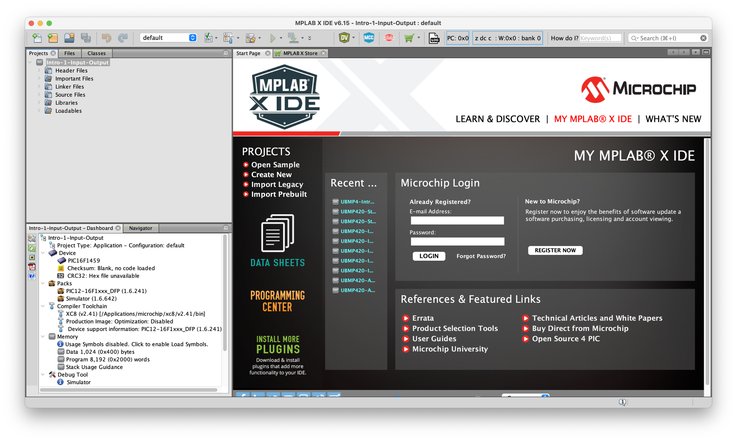 How to create a new Microchip MPLAB X IDE programming project. — mirobo