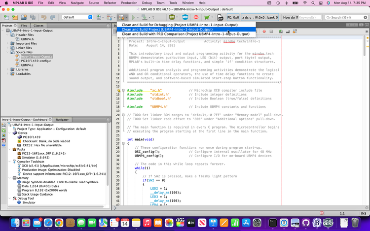Getting started with Microchip's MPLAB X IDE – tutorials for creating a ...