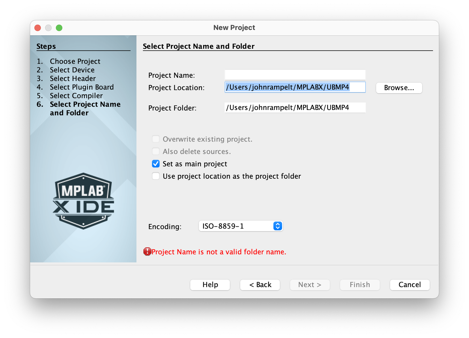 How to create a new Microchip MPLAB X IDE programming project. — mirobo