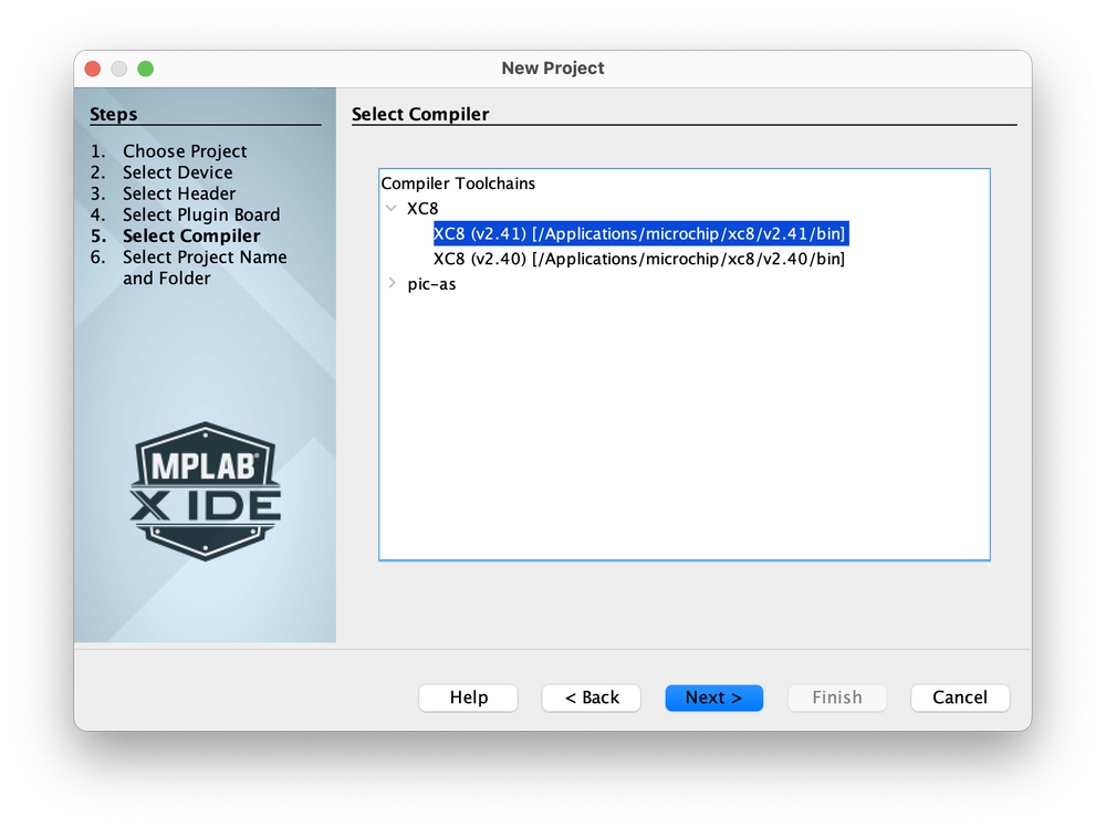 How to create a new Microchip MPLAB X IDE programming project. — mirobo