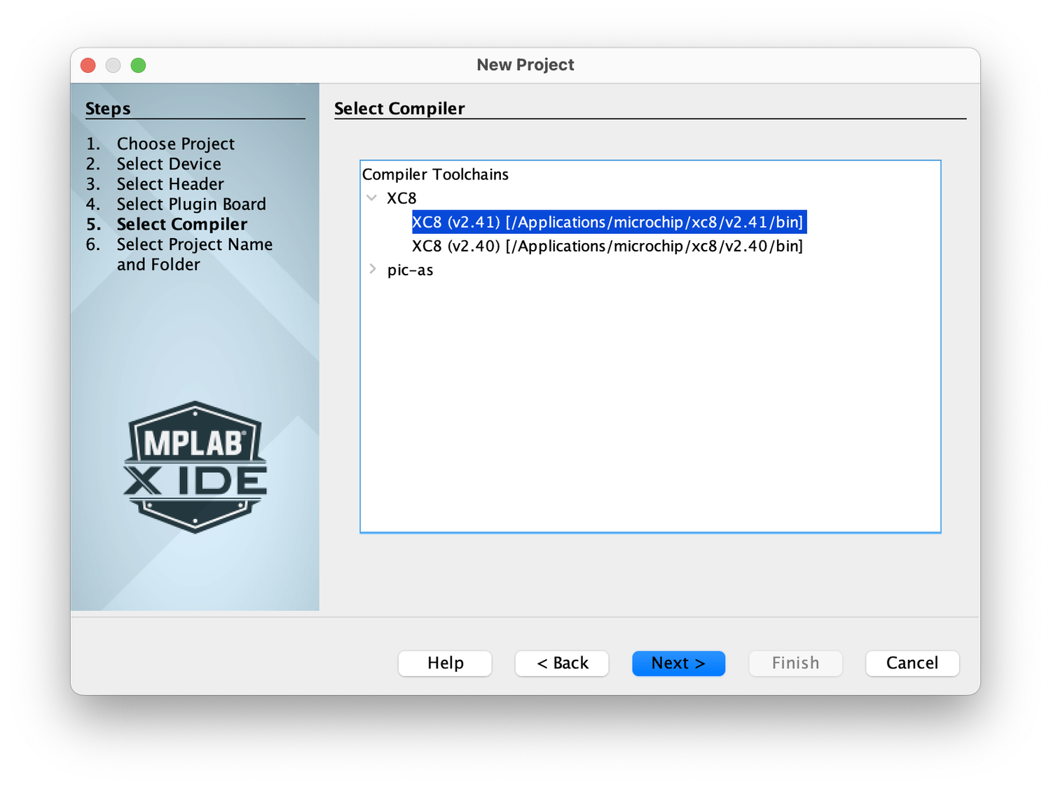 How to create a new Microchip MPLAB X IDE programming project. — mirobo
