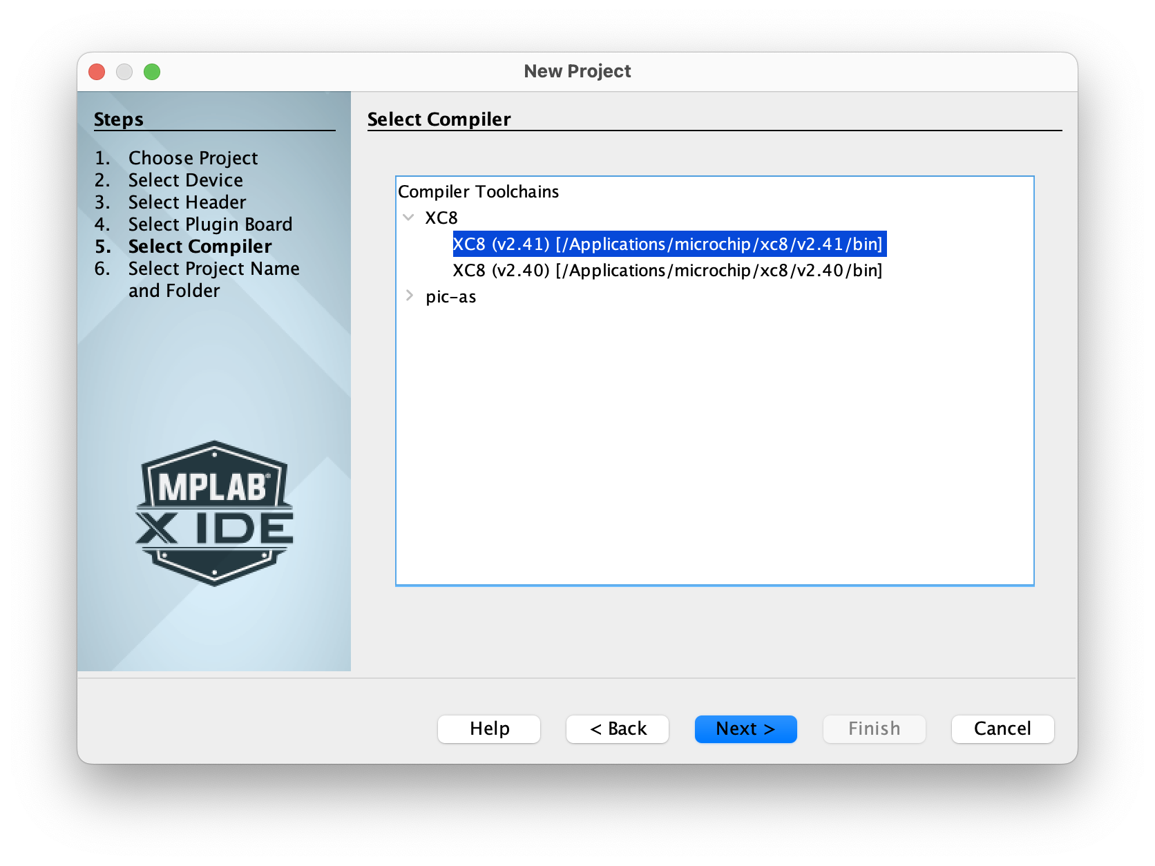 How to create a new Microchip MPLAB X IDE programming project. — mirobo
