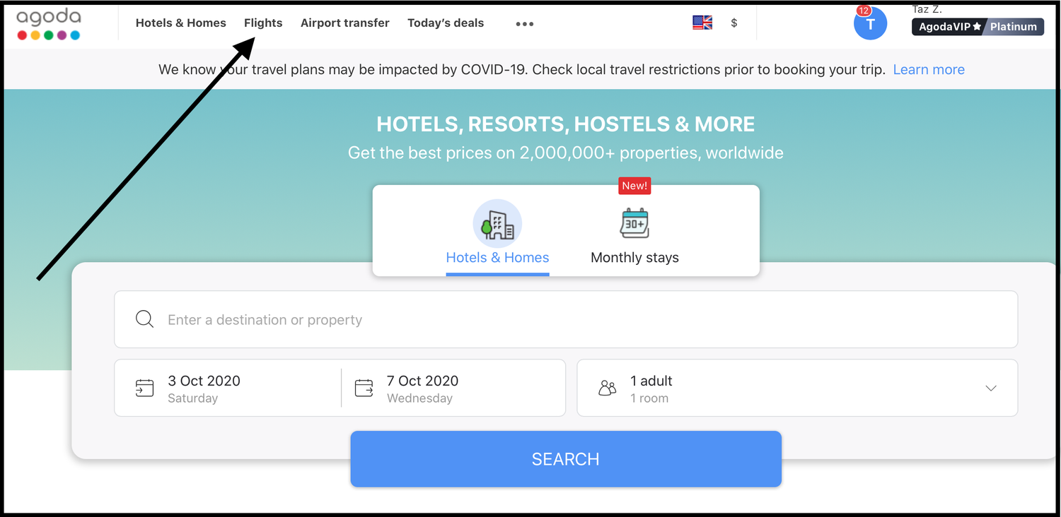 How To Book A Flight Or Car Rental Through Agoda - TRVLGUIDES [Learn ...