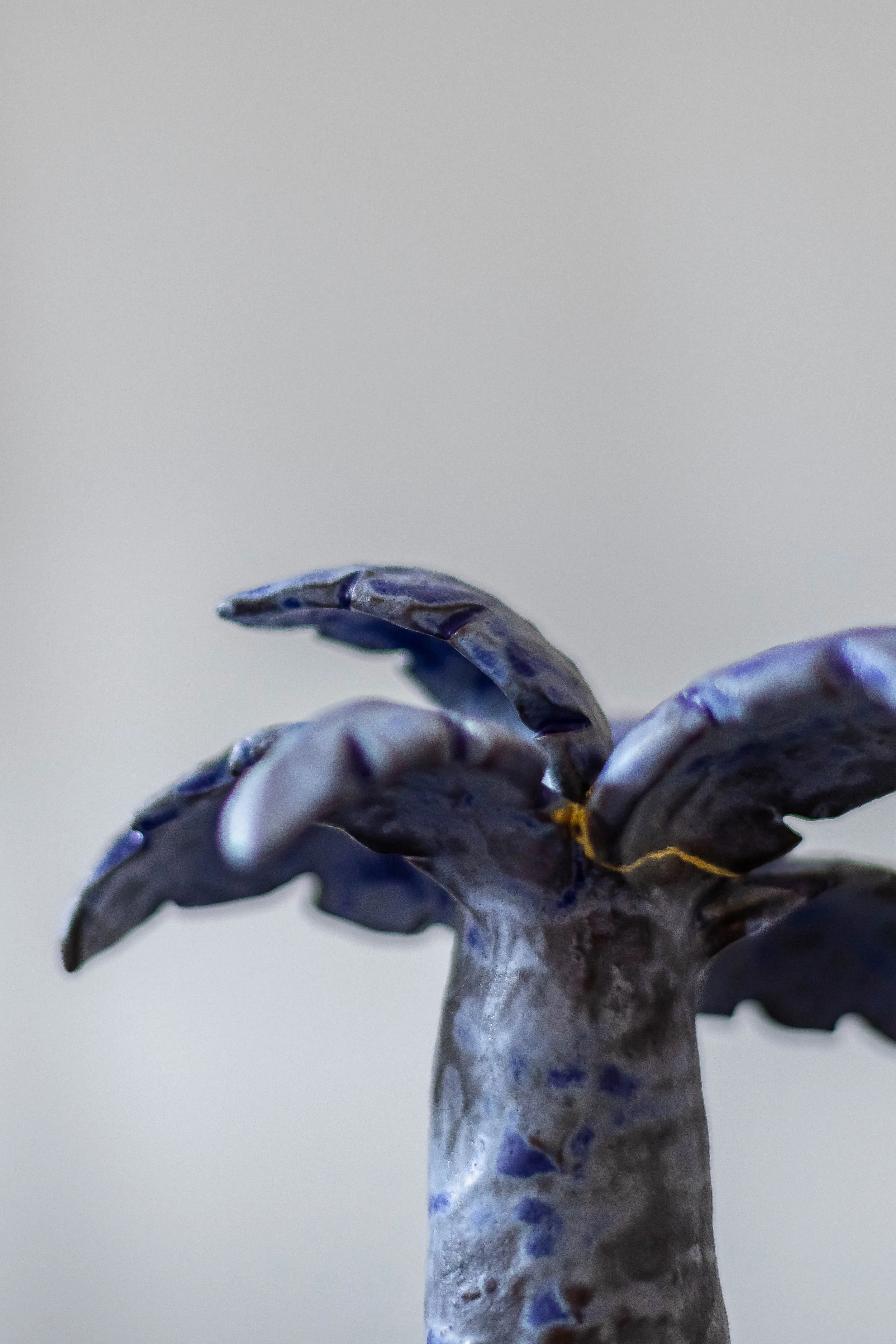 Blue Tall Curved Sculpture with Kintsugi by Chinoko Sakamoto — | Flow ...