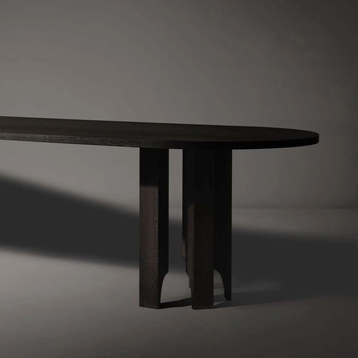 Solid wooden Brut Slim dining table — Mokko Amsterdam
